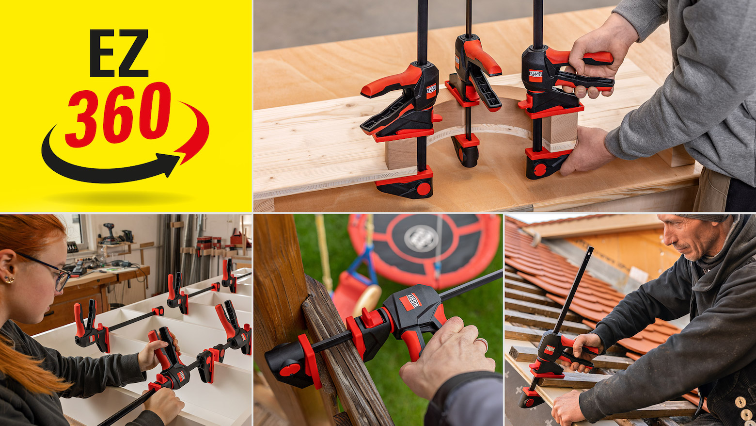 BESSEY Neuheit EZ360: die Einhandzwinge mit 360° drehbarer Griffeinheit - ProfiBörse